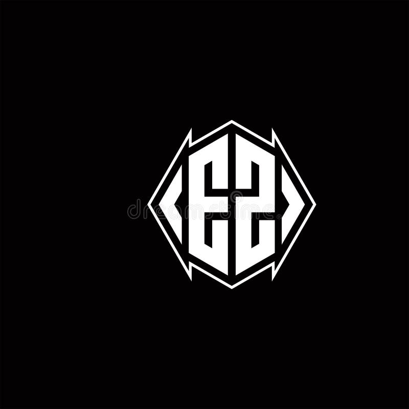 EZ Logo Monogram with Shield Shape Designs Template Stock Vector ...