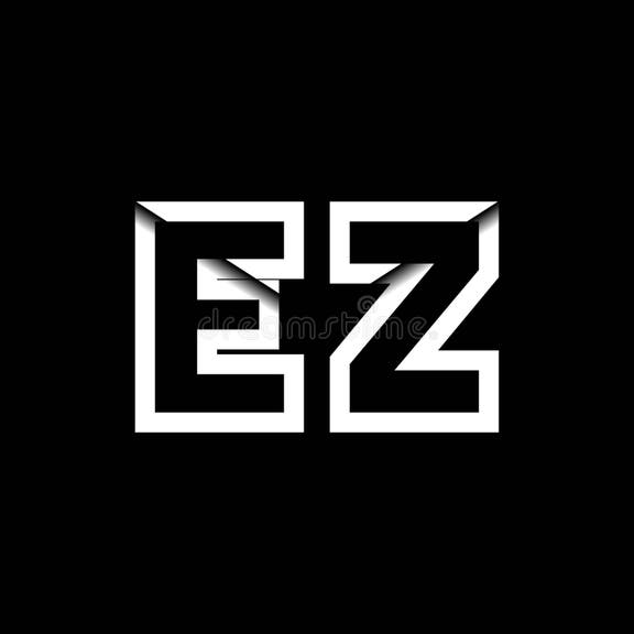 EZ Monogram Envelope Shape Style Stock Vector - Illustration of brand ...