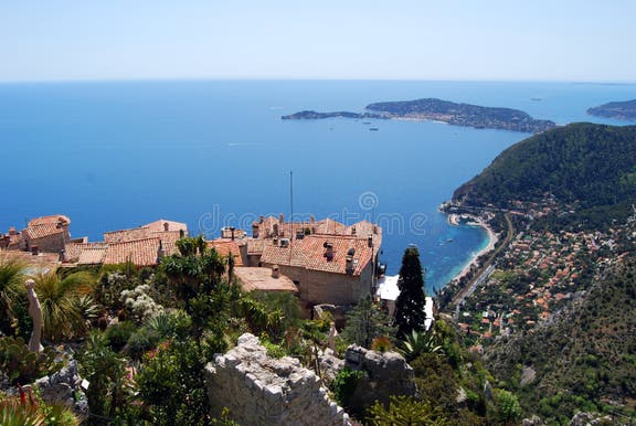 Eze village stock image. Image of alpes, holiday, azur - 5254815