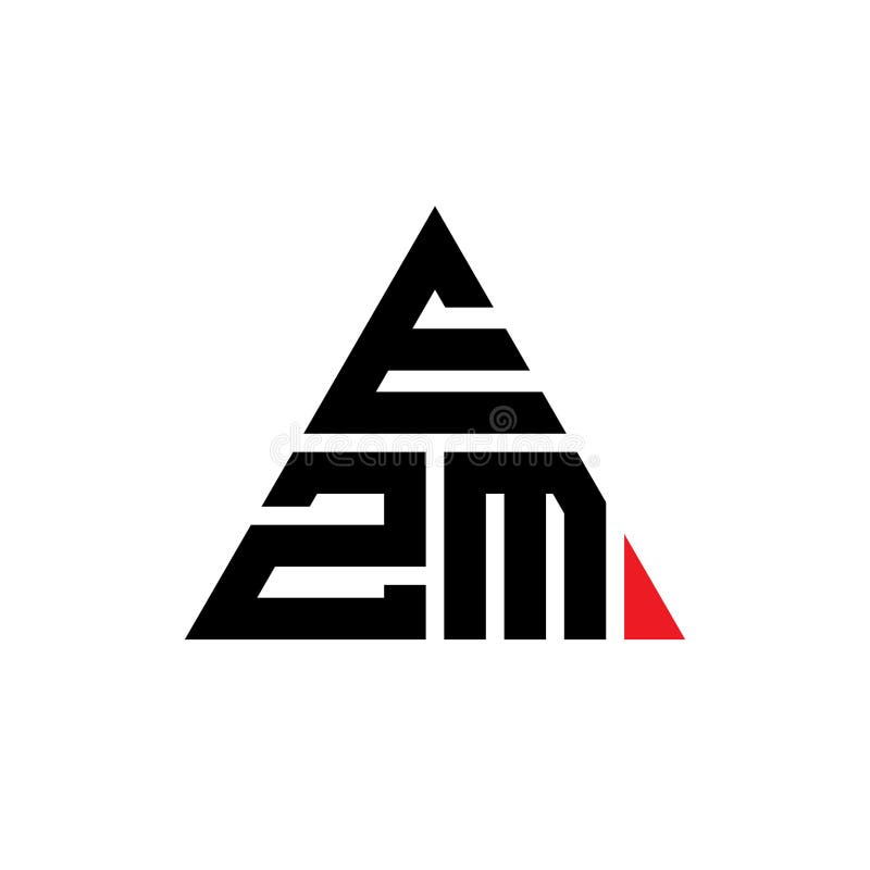 EZM Triangle Letter Logo Design with Triangle Shape. EZM Triangle Logo ...