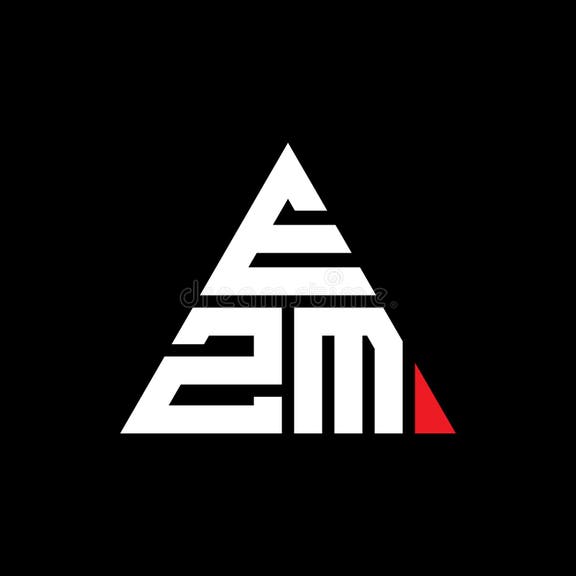 EZM Triangle Letter Logo Design with Triangle Shape. EZM Triangle Logo ...