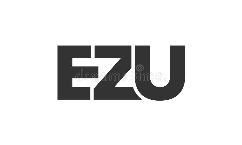 EZU Logo Design Template with Strong and Modern Bold Text. Initial ...