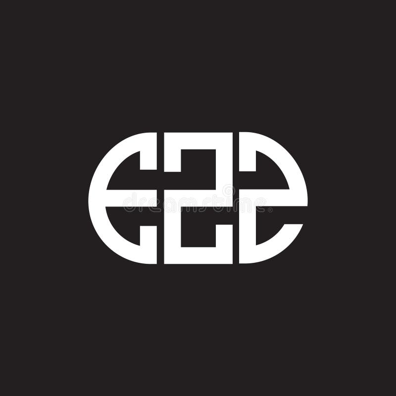 EZZ Letter Logo Design on Black Background. EZZ Creative Initials ...