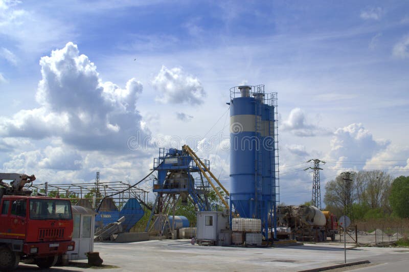 Fábrica do cimento foto de stock. Imagem de vista, atlântico - 14339580