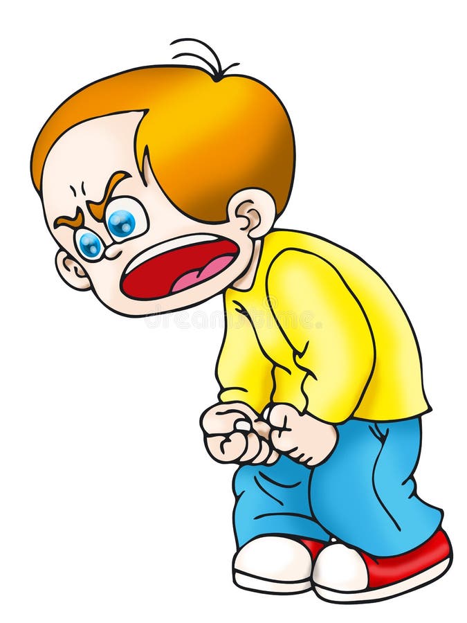 Fâché illustration stock. Illustration du gosse, brun - 8938484