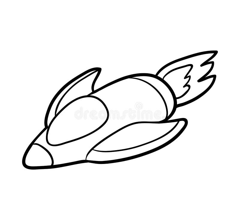 Färgläggningbok, rymdskepp vektor illustrationer. Illustration av ...
