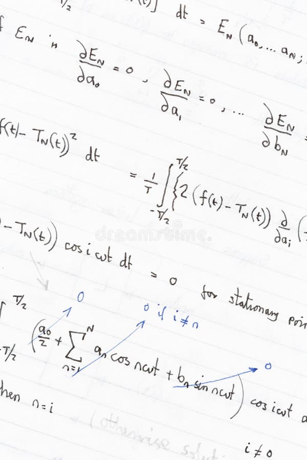 Fórmulas Complejas De La Matemáticas Fotos de stock - Fotos libres de ...