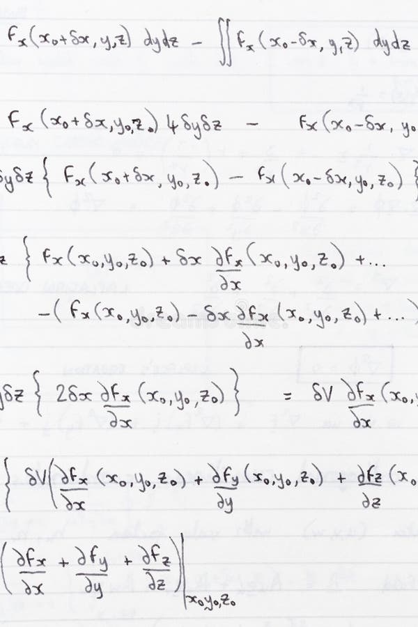 Fórmulas Complejas De La Matemáticas Fotos de stock - Fotos libres de ...