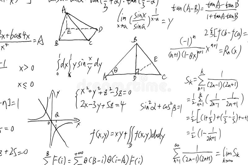 Fórmulas Complejas De La Matemáticas Foto de archivo - Imagen de examen ...