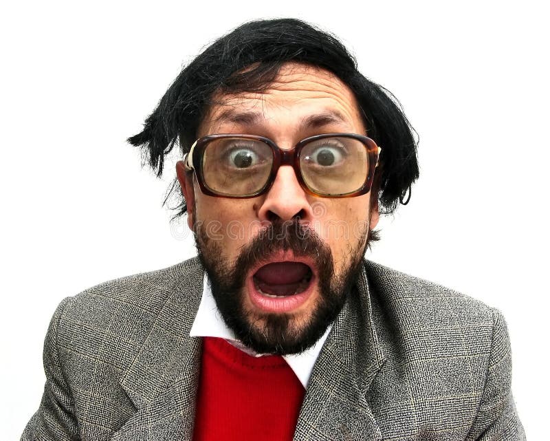 Förvånad god man ingenting arkivfoto. Bild av exponeringsglas - 6864408