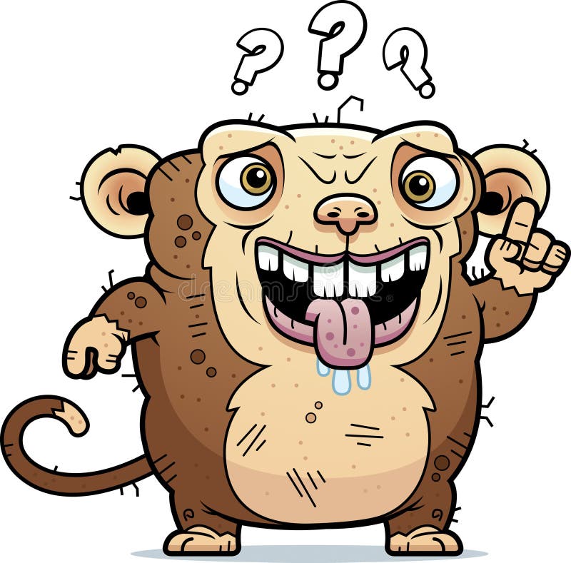 Förvirrad ful apa vektor illustrationer. Illustration av otäckt - 47480395