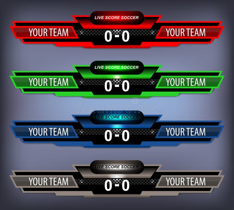 Fútbol Live Scoreboard ilustración del vector. Ilustración de liga ...