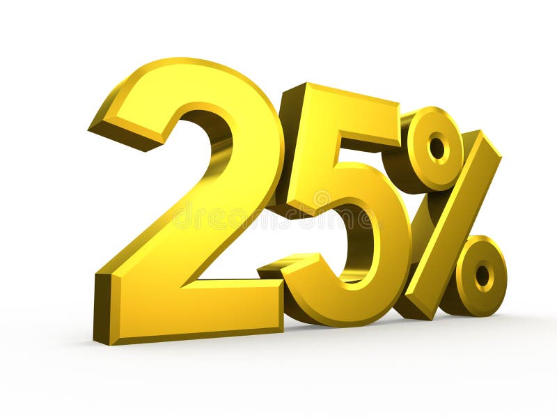 Fünf-Prozent-Symbol Lokalisiert Auf Weißem Hintergrund Stock Abbildung ...