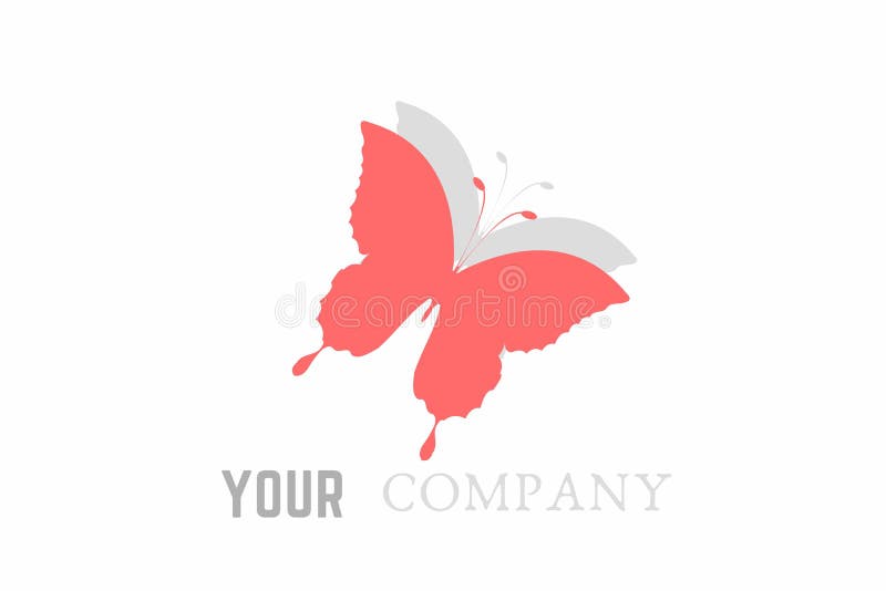 Logo Red Butterfly. stock illustration. Illustration of company - 230892737