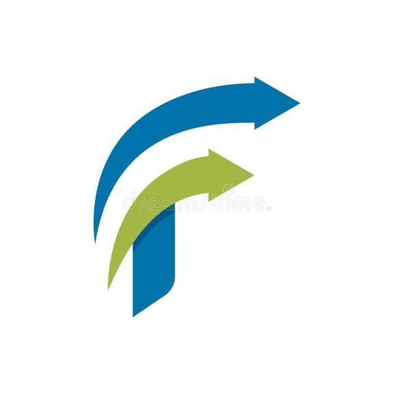 F Arrow Logo Vector Icon Illustration Stock Illustration - Illustration ...