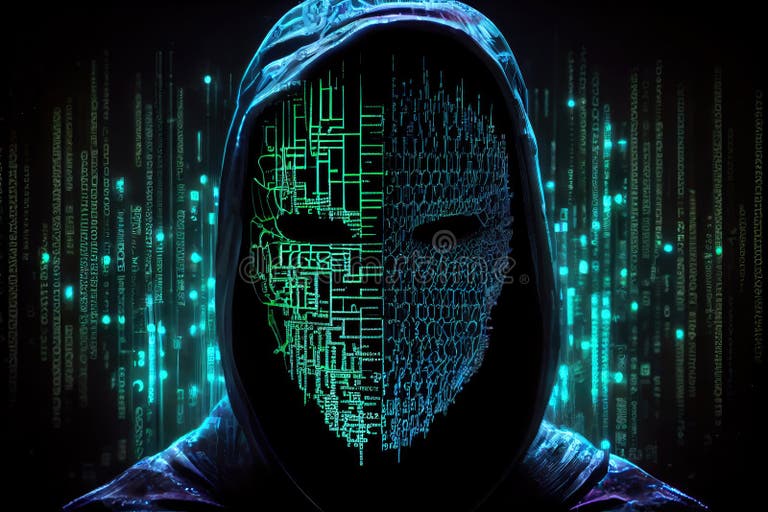 F Artificial Intelligence. Human Binary Code Stock Illustration ...