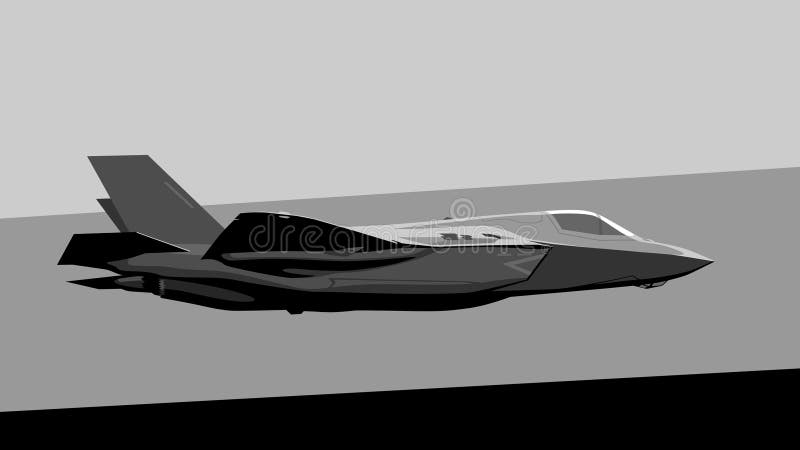 F-35B Lightning II Stealth Fighter Jet. Stock Vector - Illustration of ...