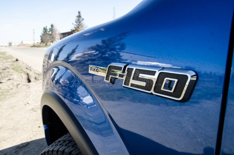 F150 Blue Truck Side View editorial stock image. Image of transport ...