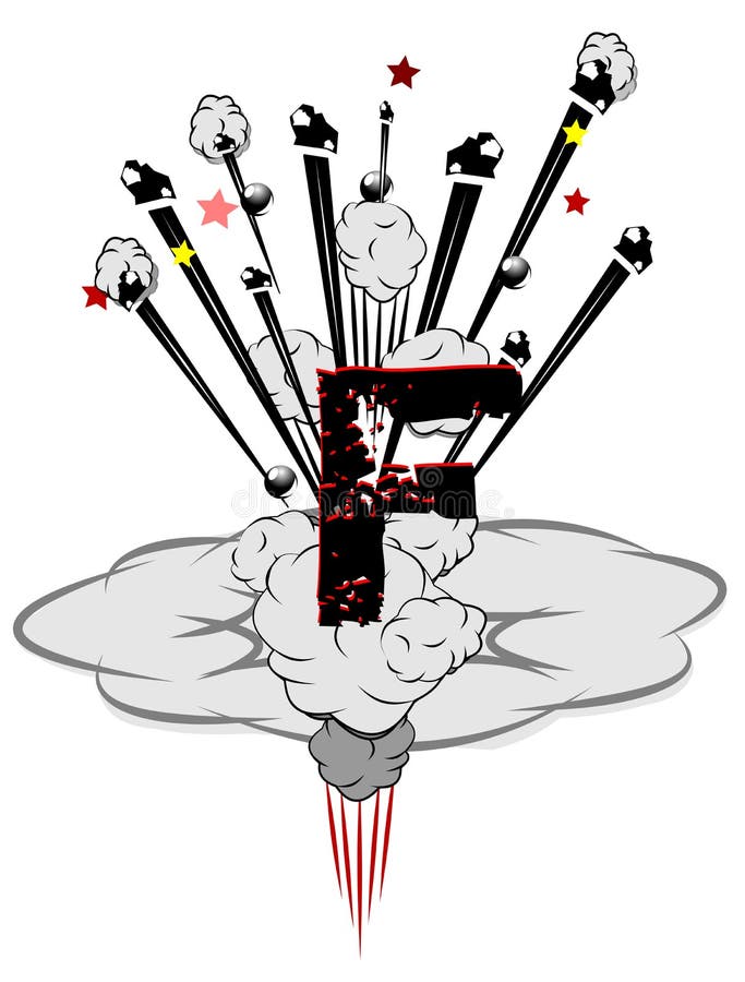 F bomb concept stock illustration. Illustration of censor - 50903020