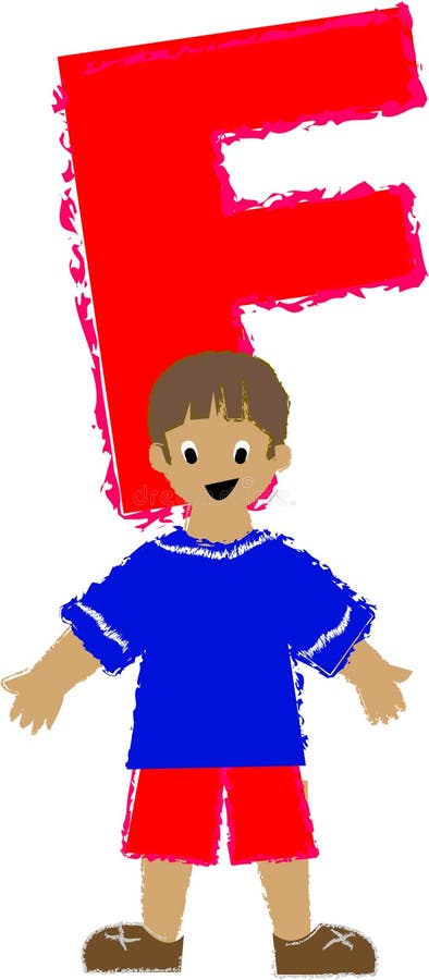 F Boy/eps stock vector. Illustration of crayon, design - 636455
