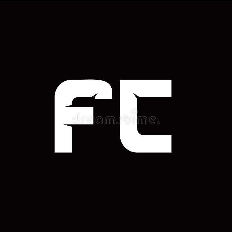 F C Letter Monogram Style Initial Logo Template Stock Illustration ...