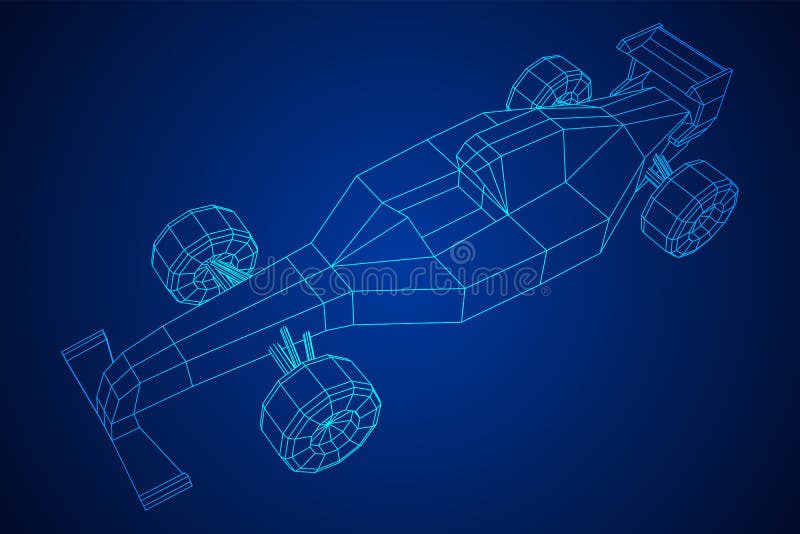 Formula One Blueprint stock illustration. Illustration of constructor ...