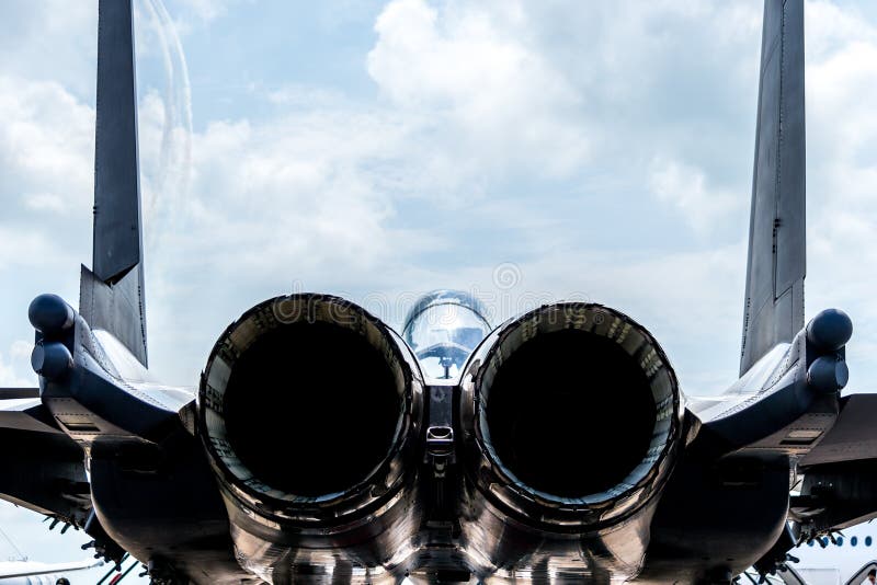 F-15 Exhaust stock photo. Image of exhaust, plane, fighter - 48057534