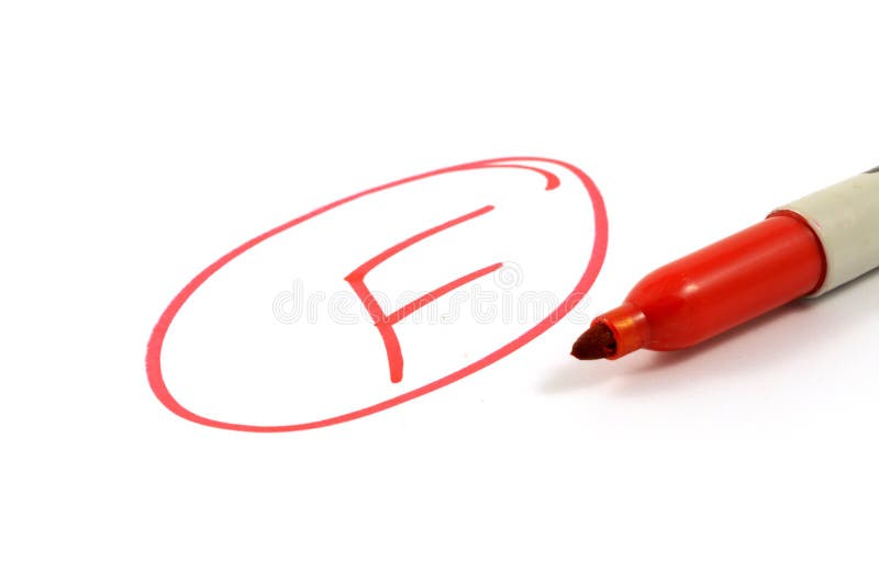 F Failed Grade stock photo. Image of circle, judgment - 173282584