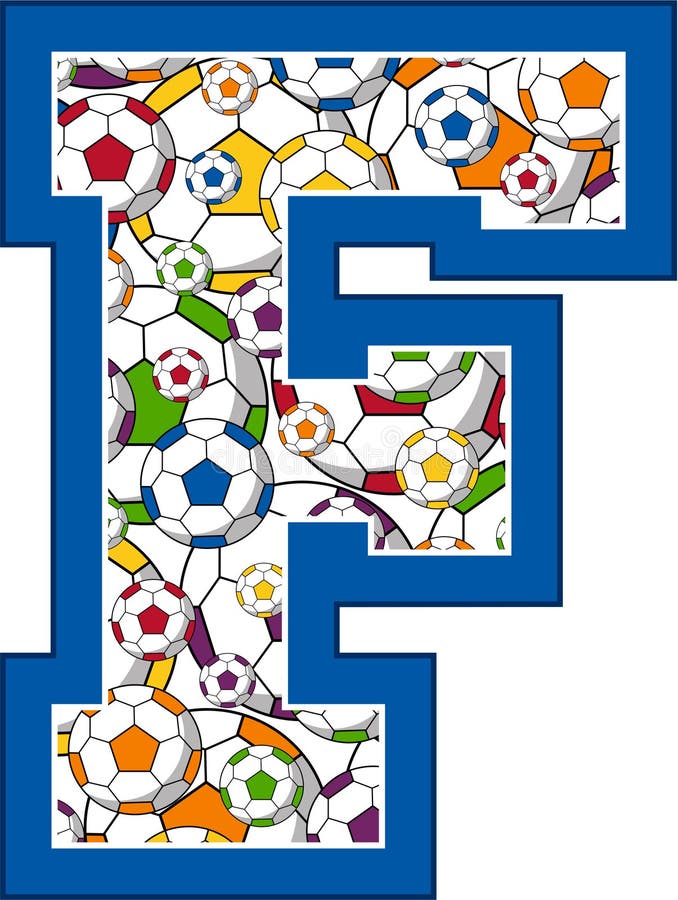 F is for Football stock vector. Illustration of cute - 90311277