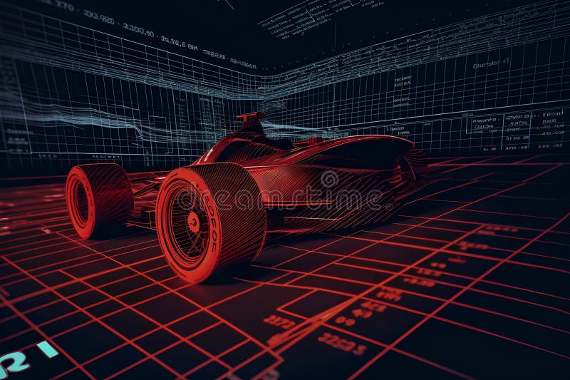 F1 Formula One Low Angle View Chart on Race Track Stock Illustration ...
