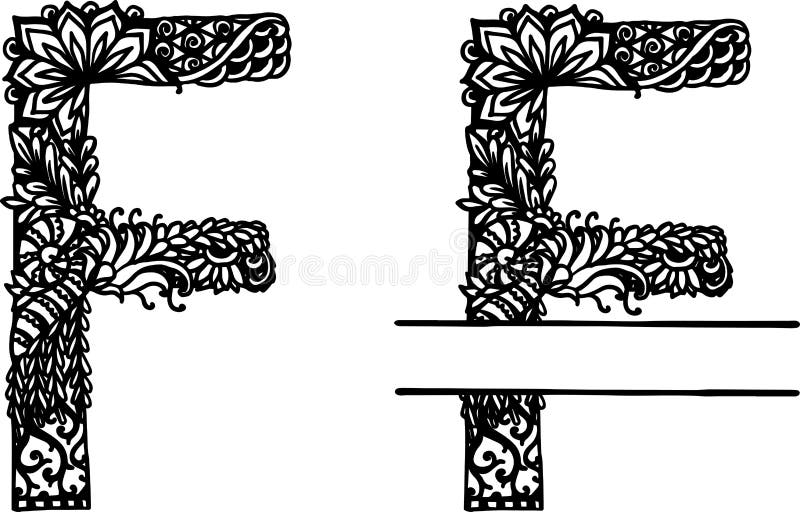 Hand Drawn Letter F for Design Element. Vector Illustration Stock ...