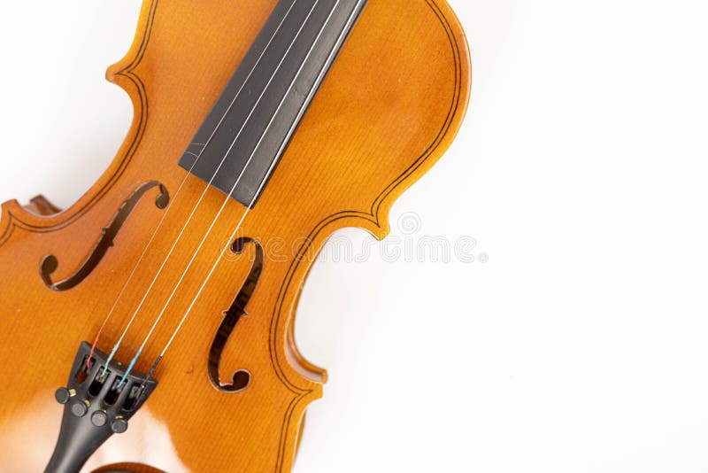 F Holes on the Violin Above White Background with Copy Space Stock ...