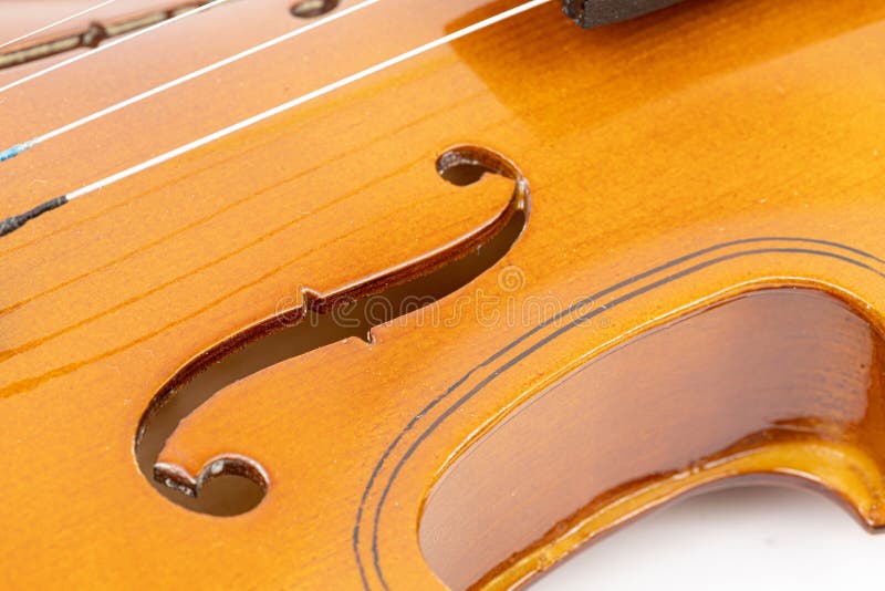 F Holes on the Wooden Violin Stock Photo - Image of isolated, single ...