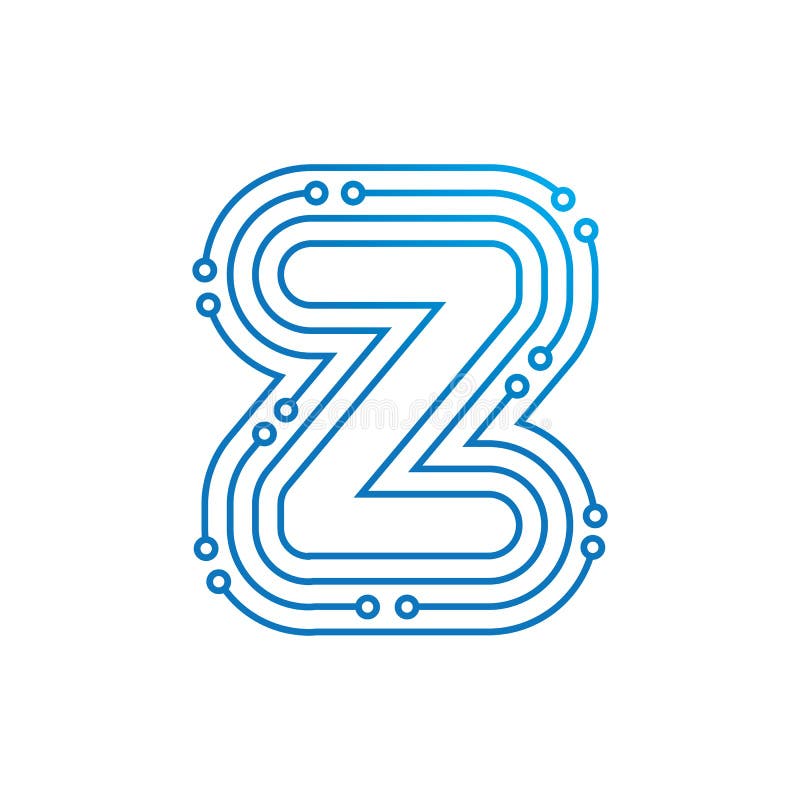 Letter S Circuit Logo Templates Stock Vector - Illustration of emblem ...