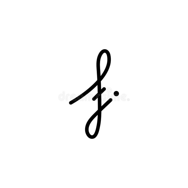 F initial signature stock illustration. Illustration of logotype ...
