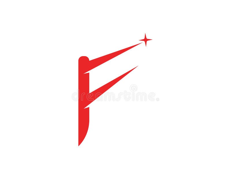 F Letter Faster Logo Template Stock Vector - Illustration of heaven ...
