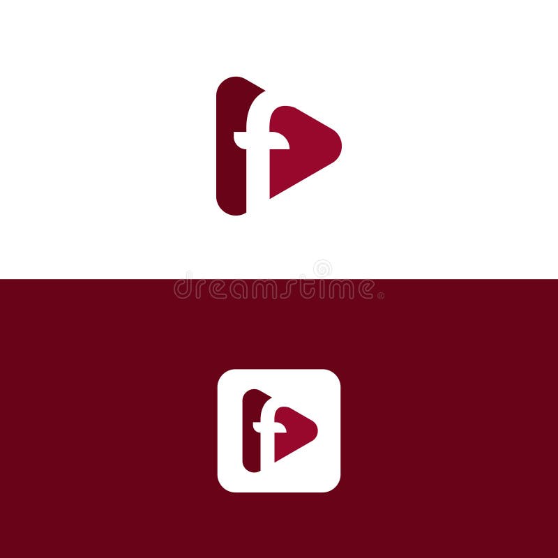 F Letter Logo Icon Play Button with Combination of Initial Letter F ...