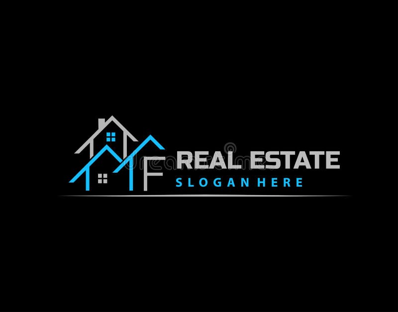 F Letter Logo. Simple House, Real Estate Architecture Construction Icon ...