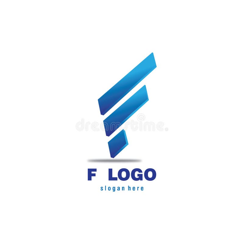 F Letter Logo Template Vector Color Building Illustration Stock Vector ...