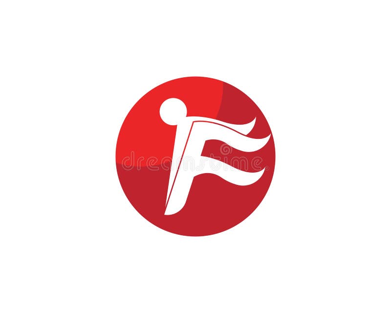F Letter People Logo Design Vector Stock Vector - Illustration of ...