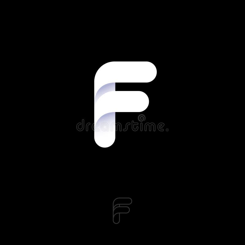 F Letter White Monogram. F Logo. Web, UI Icon. White Logo on a Dark ...