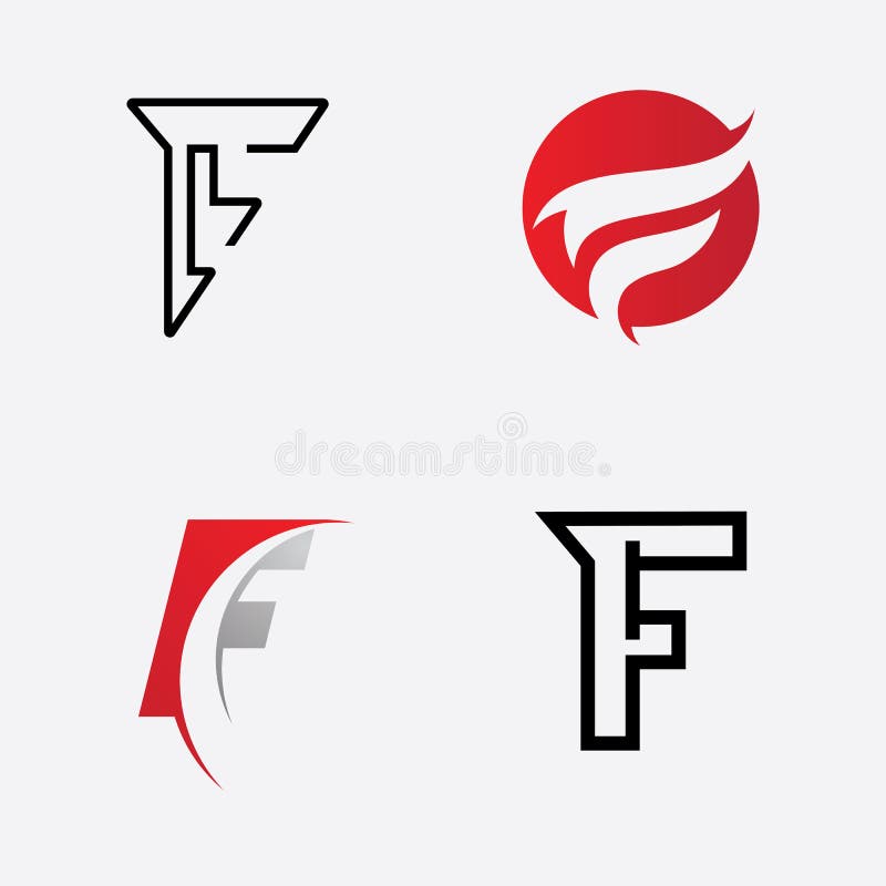 F letters logo and symbols stock vector. Illustration of company ...