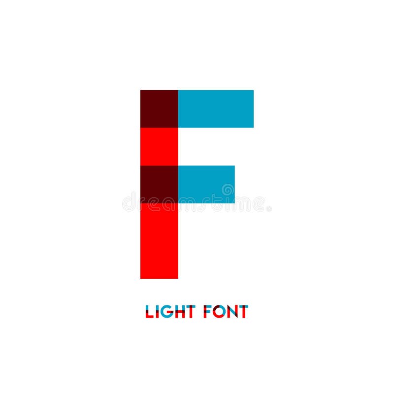 F Light Font Vector Template Design Illustration Stock Vector ...