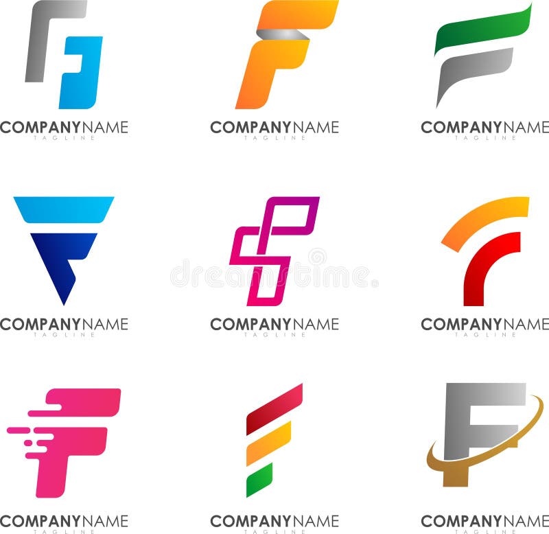 F logo design stock vector. Illustration of modern, computer - 100566591