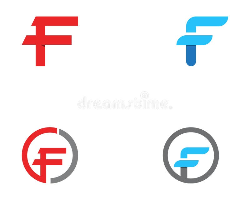 F Logo and Symbols Template Vector Icons Stock Vector - Illustration of ...