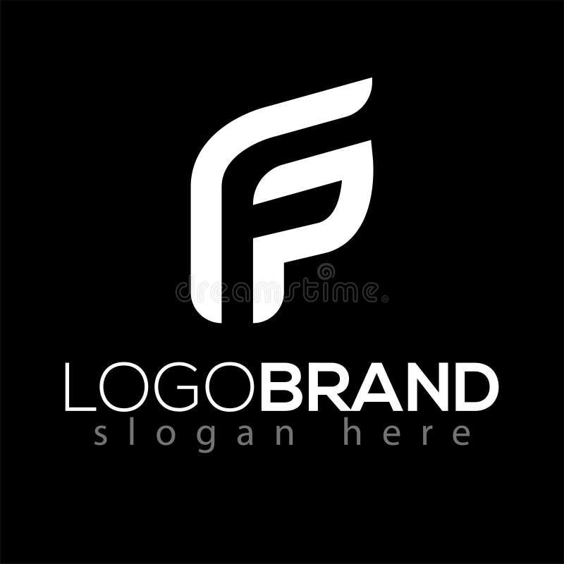 F P Elemento Vector Del Logotipo De Letra Inicial. Plantilla De ...