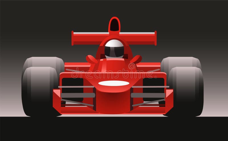 F1 Race Car Front Illustration Stock Illustration - Illustration of ...