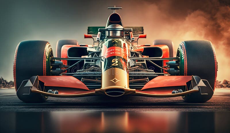 F1 Race Car. Generative ai stock illustration. Illustration of formula ...