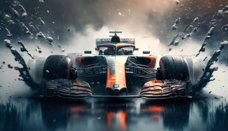 F1 Race Car. Generative ai stock illustration. Illustration of ...