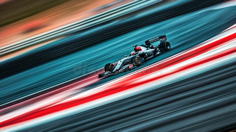 Driving F1 Race Car in Motion Stock Illustration - Illustration of ...